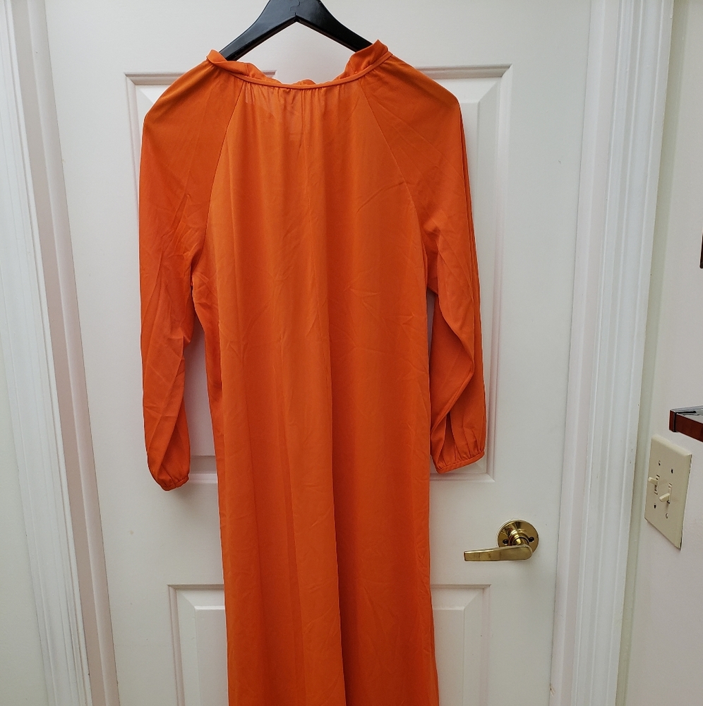 Vintage Olga Night Robe Gown Small Front Zipper Great… - Gem